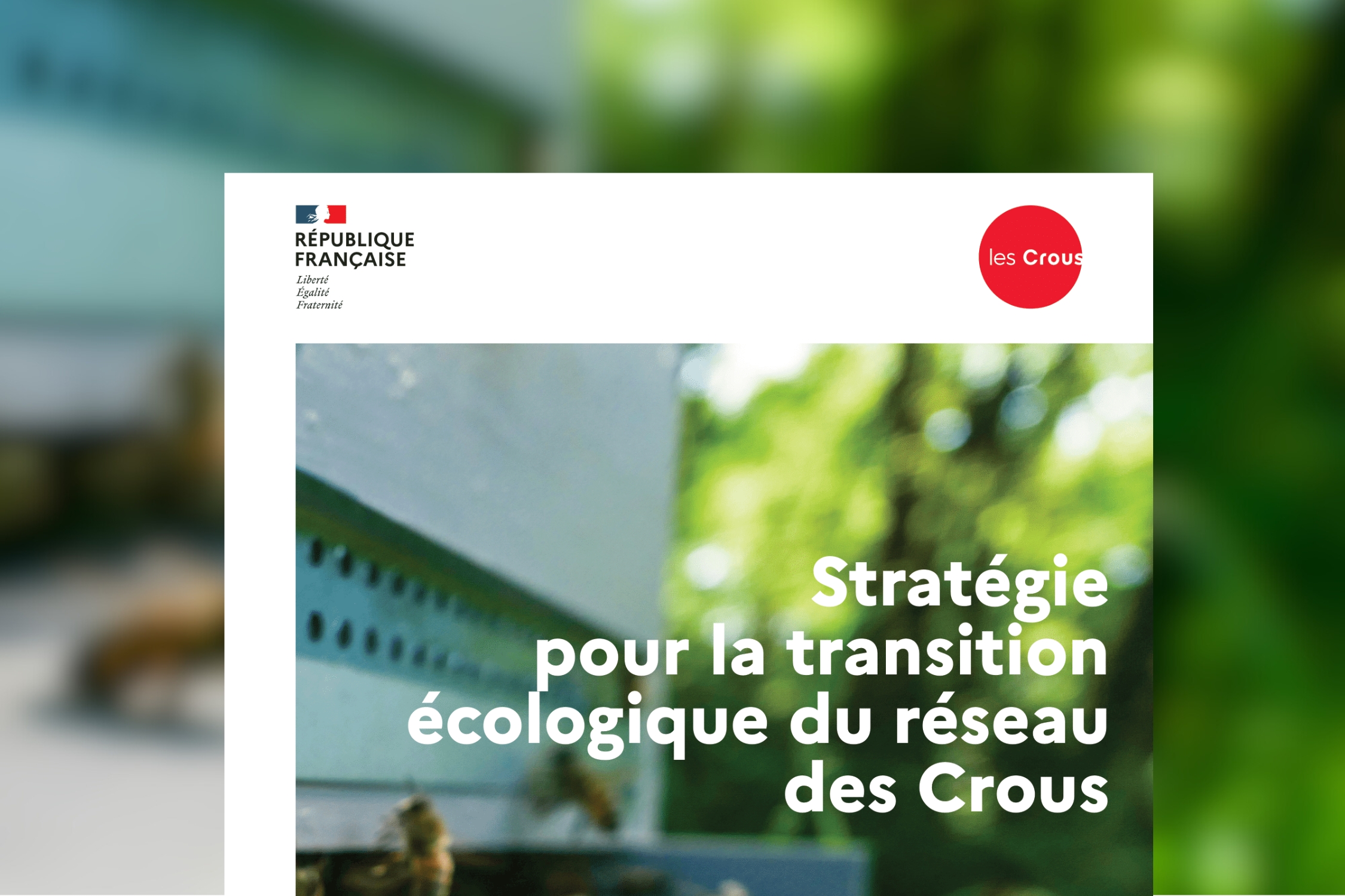 Le Cnous publie la stratégie nationale de transition écologique du ...